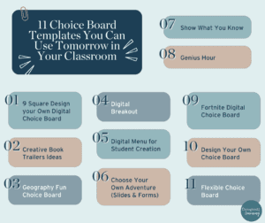 11 Choice Board Templates You Can Use Tomorrow in Your Classroom ...