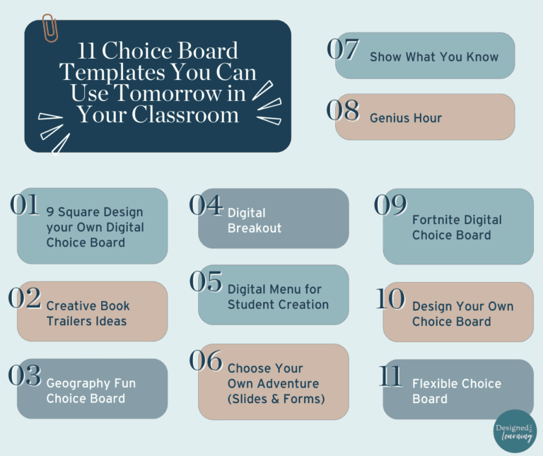 11 Choice Board Templates You Can Use Tomorrow in Your Classroom ...